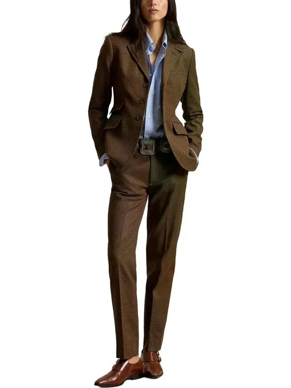 Polo Ralph Lauren Houndstooth Slim-fit Trousers - Brown