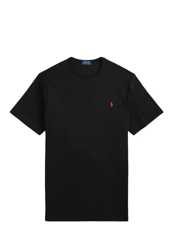 Polo Ralph Lauren Embroidered Logo-print T-shirt - Black