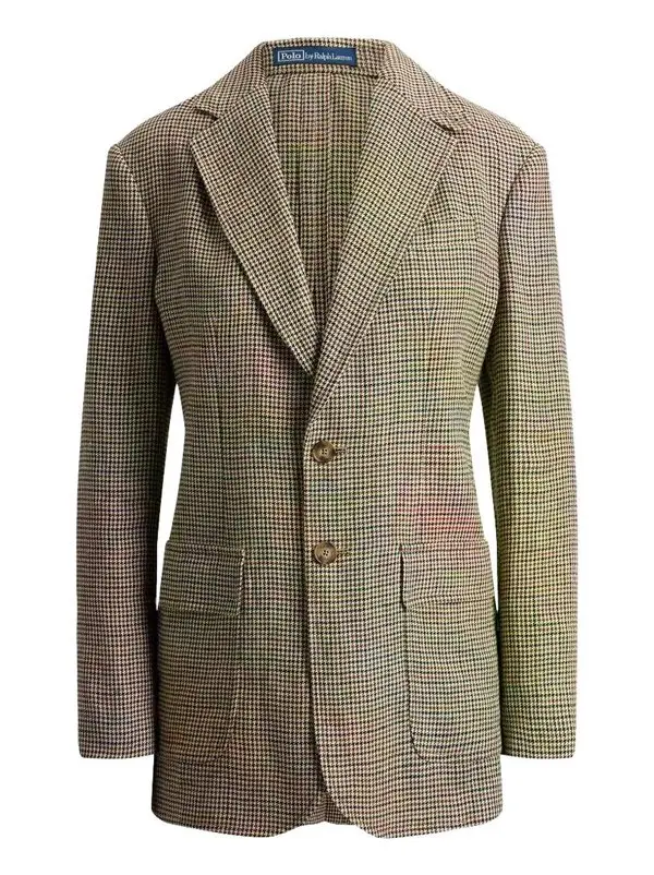 Polo Ralph Lauren Houndstooth Linen Blazer - Neutrals