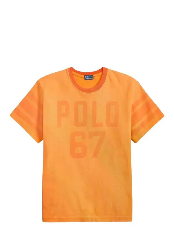 Polo Ralph Lauren Striped Sleeve Graphic T-shirt - Orange