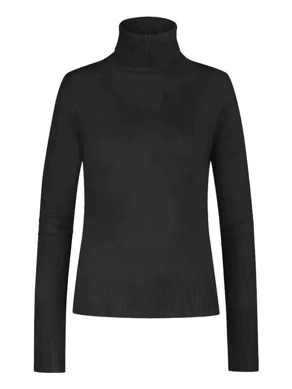 CHAMOIS FOU Roll-neck Long-sleeve Sweater - Black