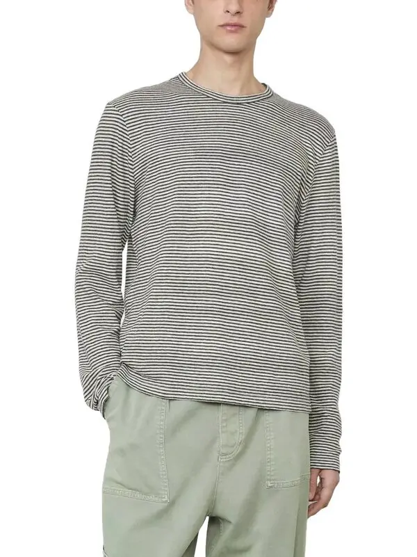 Officine Générale Horizontal-stripe Long-sleeve T-shirt - White
