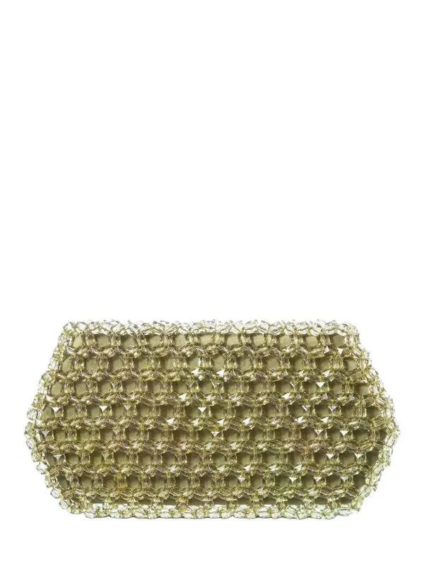 0711 TBILISI Lizzie Embellished Clutch Bag - Green