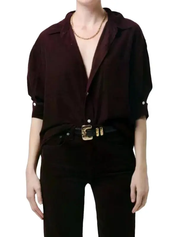 Citizens Of Humanity Corduroy Chest Pocket Shirt - Purple