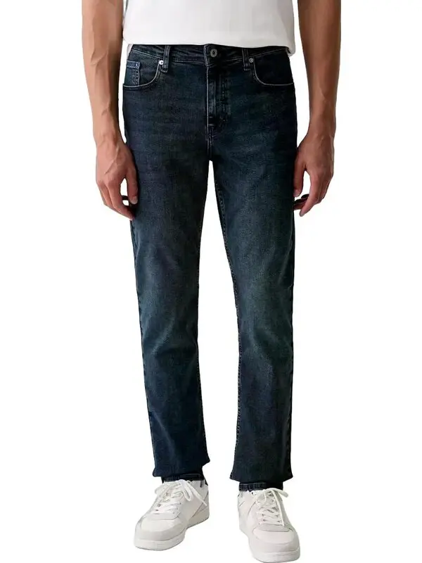 Karl Lagerfeld Straight-leg Jeans With Logo Patch - Blue