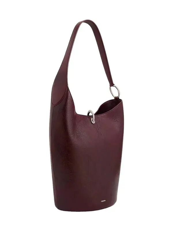 Rabanne Ring Leather Tote Bag - Red