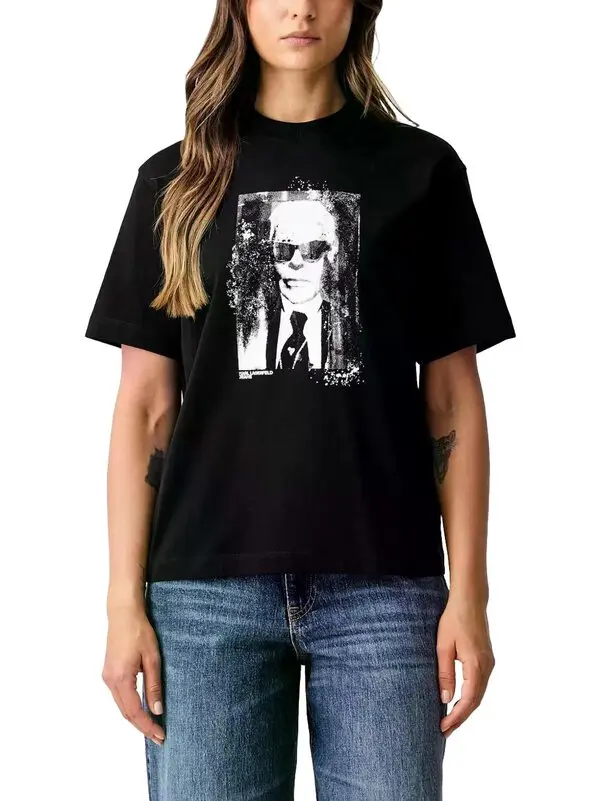 Karl Lagerfeld Graphic Print T-shirt - Black