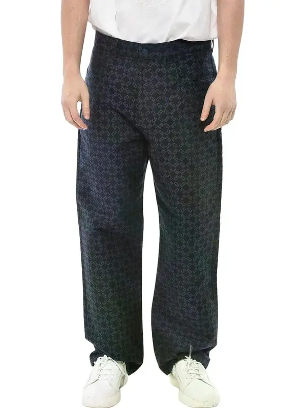 Givenchy Monogram Pattern 5-pocket Trousers - Blue