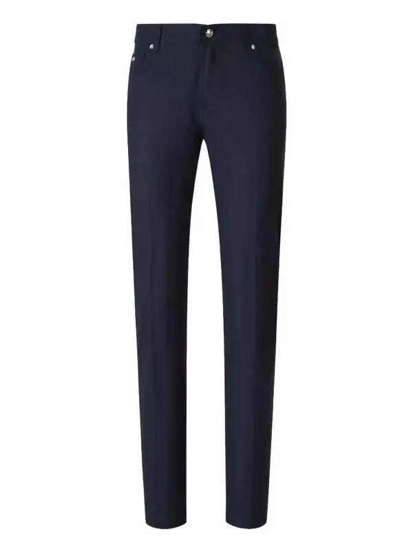 Marco Pescarolo Slim-fit Jeans With Logo Plaque - Blue