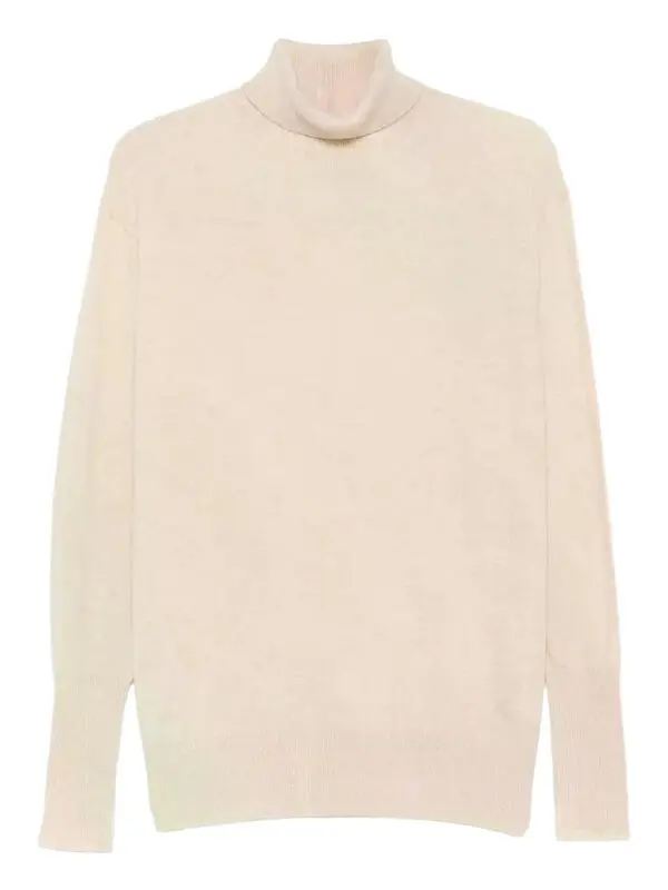 6397 Cashmere Roll-neck Sweater - Neutrals