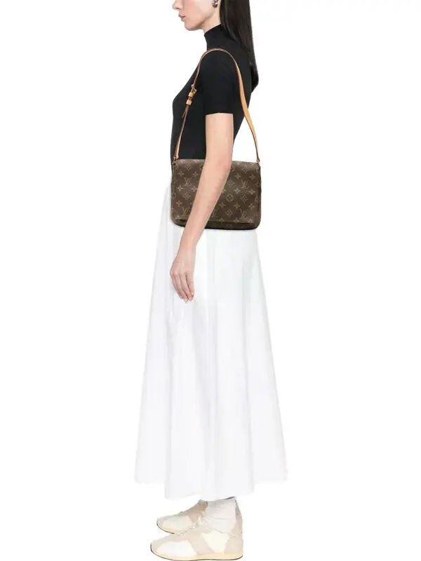 LOUIS VUITTON Monogram Musette Tango Shoulder Bag - Brown