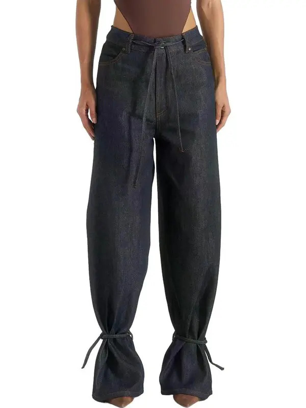 Manière De Voir Faye Indigo Wide Leg Jeans - Blue