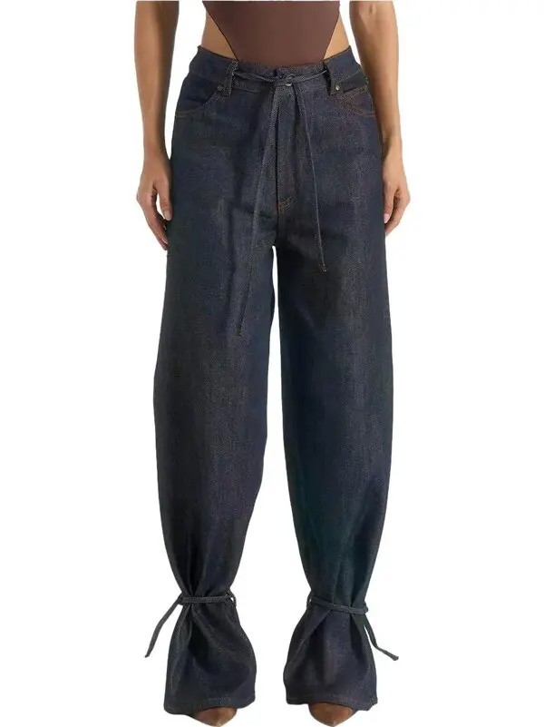 Manière De Voir Faye Indigo Wide Leg Jeans - Blue