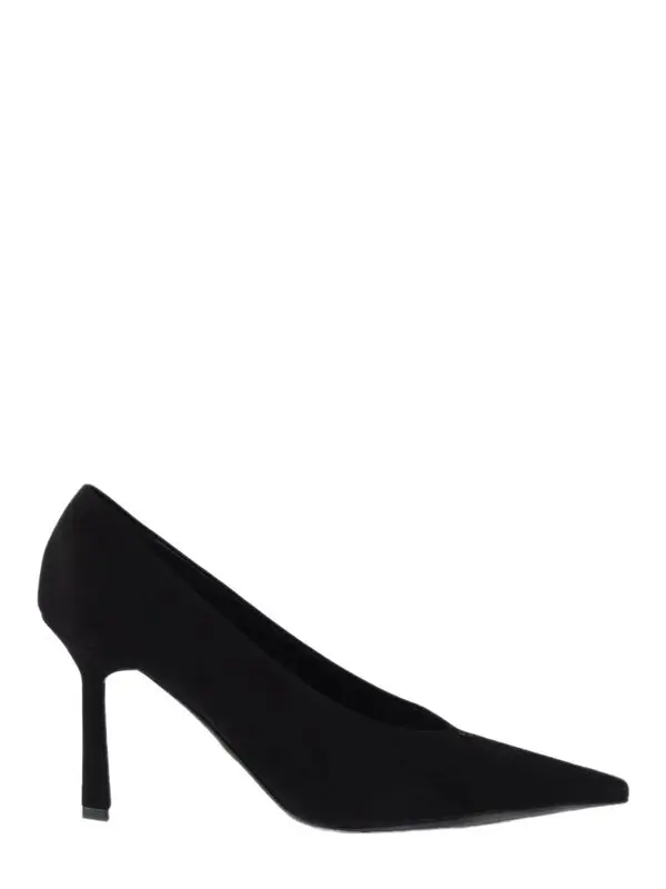 Prada Suede Pointed-toe Pumps With Triangular Heel - Black