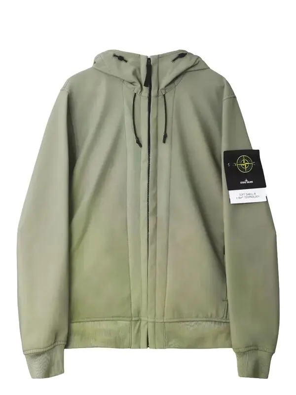 Stone Island Soft Shell-r E.dye Jacket - Green