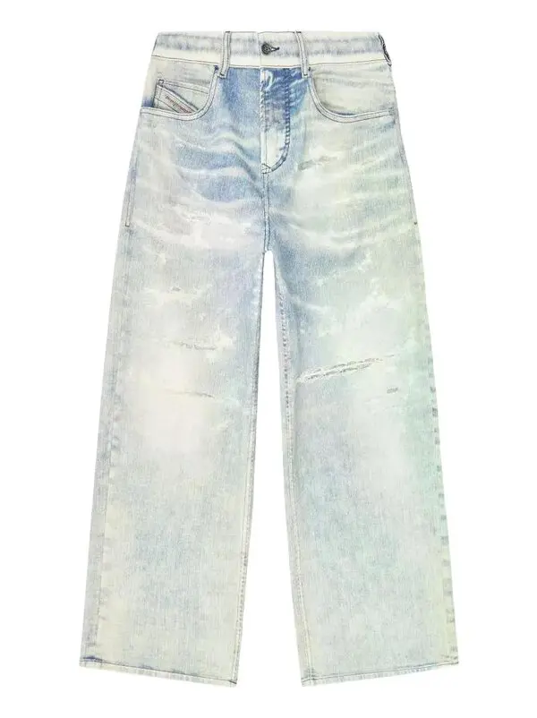 DIESEL® Relaxed Regular Waist 2097 D-enim-m Joggjeans - Blue
