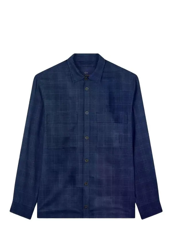 Paul & Shark Check-pattern Wool Shirt Jacket - Blue