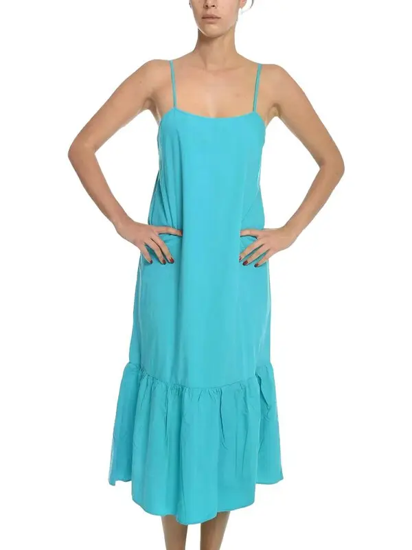 SAMSOE SAMSOE Sarasa Ruffled Midi Dress - Blue