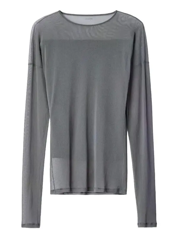 LEMAIRE Long-sleeve Mesh Jersey Ballerina Top - Grey