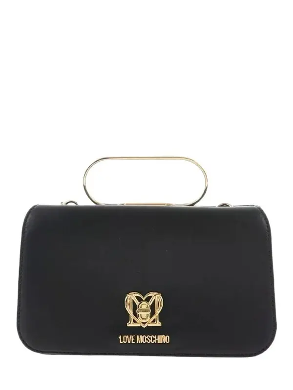 Moschino Plaque Clutch Bag - Black