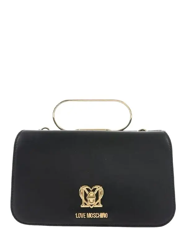 Moschino Plaque Clutch Bag - Black