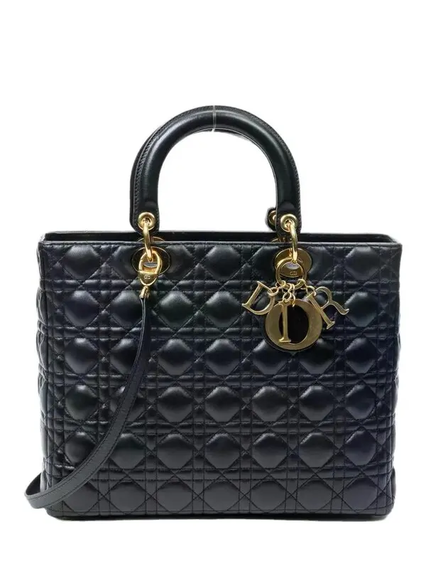 Dior Lady Large Tote Bag - Black
