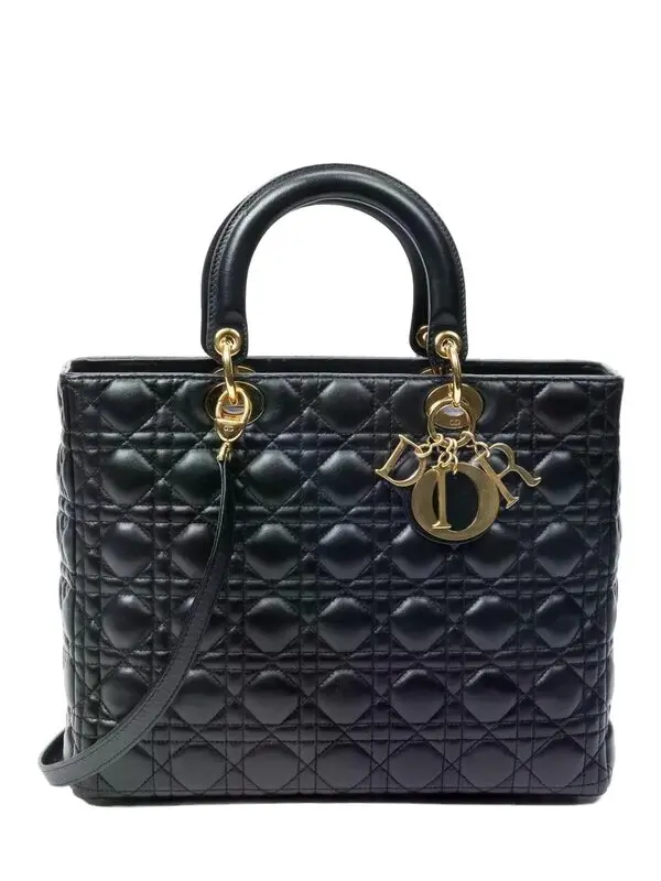 Dior Lady Large Tote Bag - Black