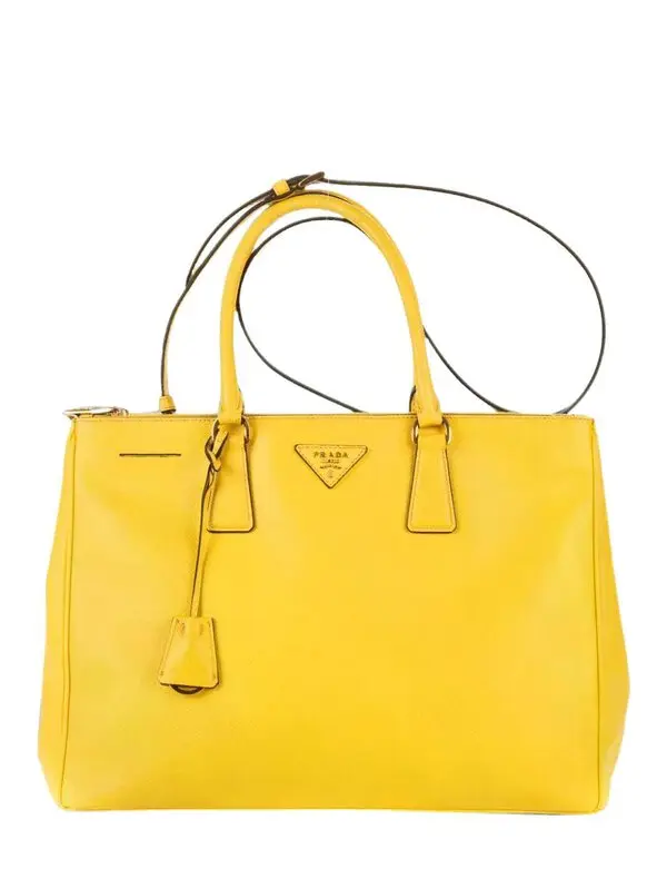 Prada Galleria Double-zip Tote Bag - Yellow