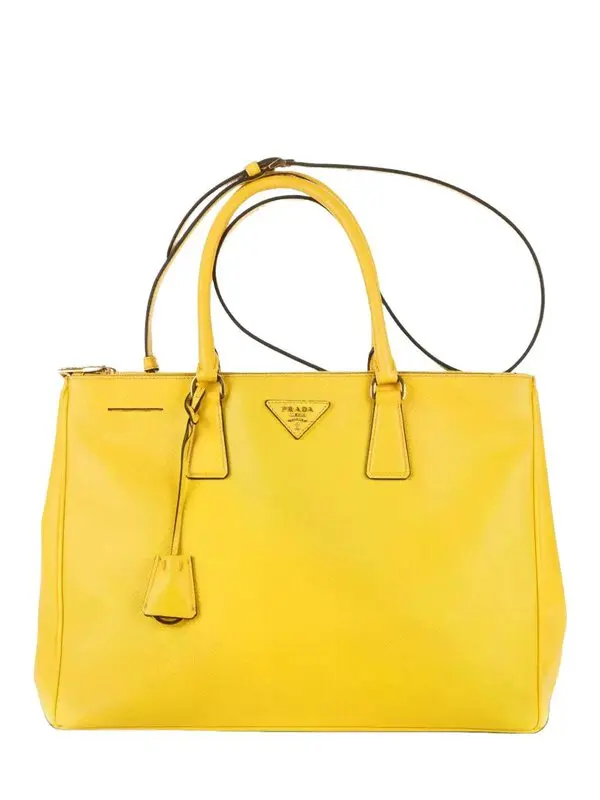 Prada Galleria Double-zip Tote Bag - Yellow