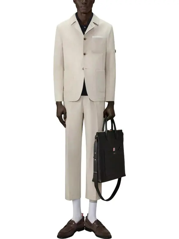 Thom Browne Tapered Chino Trousers - Neutrals