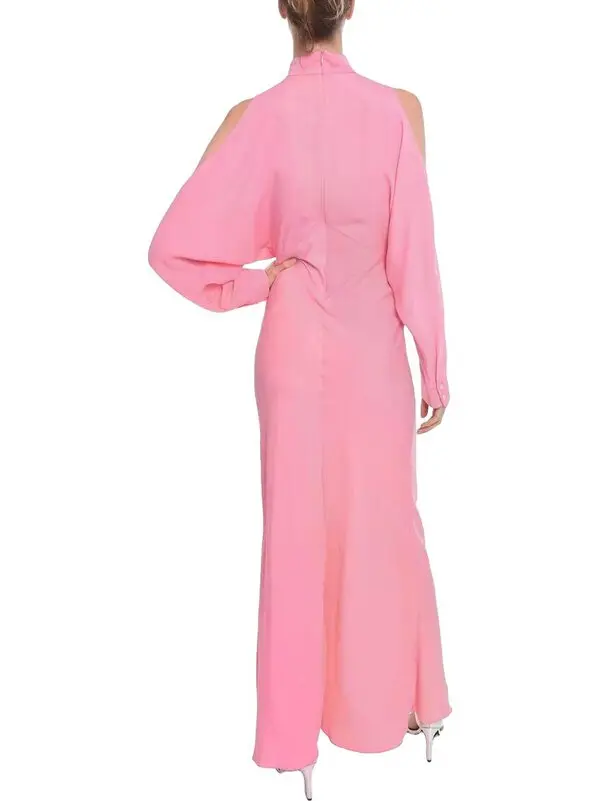 SUPER BLOND Maxi Cut-out Long-sleeve Dress - Pink