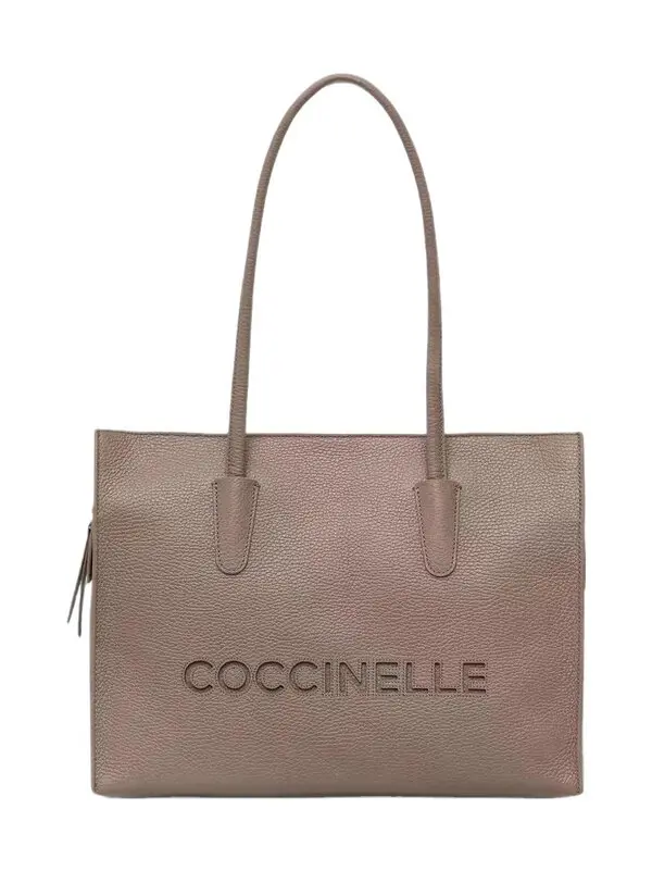 COCCINELLE Medium Myrtha Leather Tote Bag - Brown