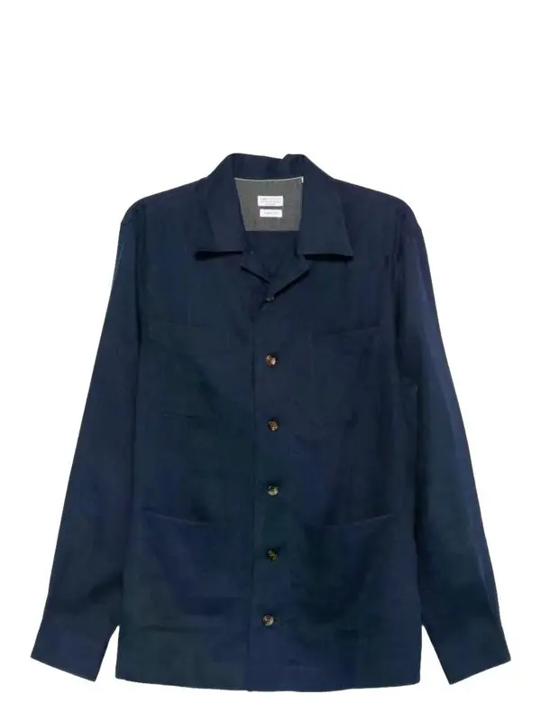 Brunello Cucinelli Button-fastening Long-sleeve Shirt - Blue