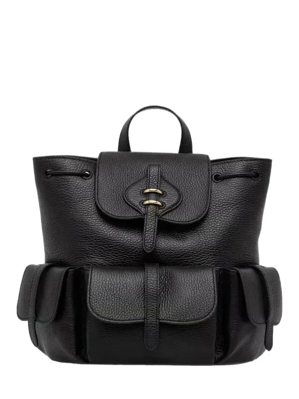 COCCINELLE Mavery Pocket Leather Backpack - Black