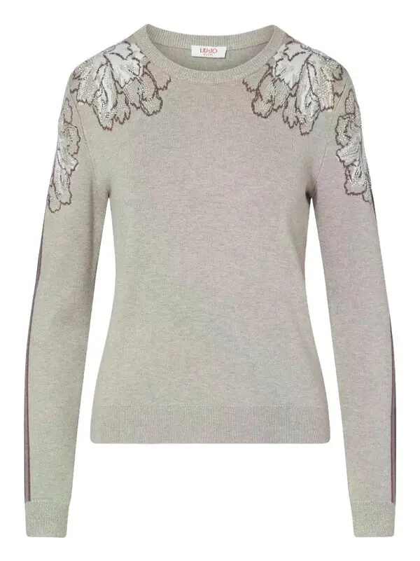Liu Jo Jacquard Floral Sweater - Neutrals
