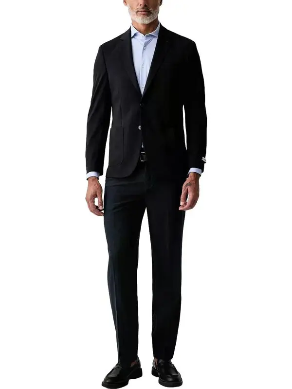 JOOP! Spread-collar Long-sleeve Shirt - Blue