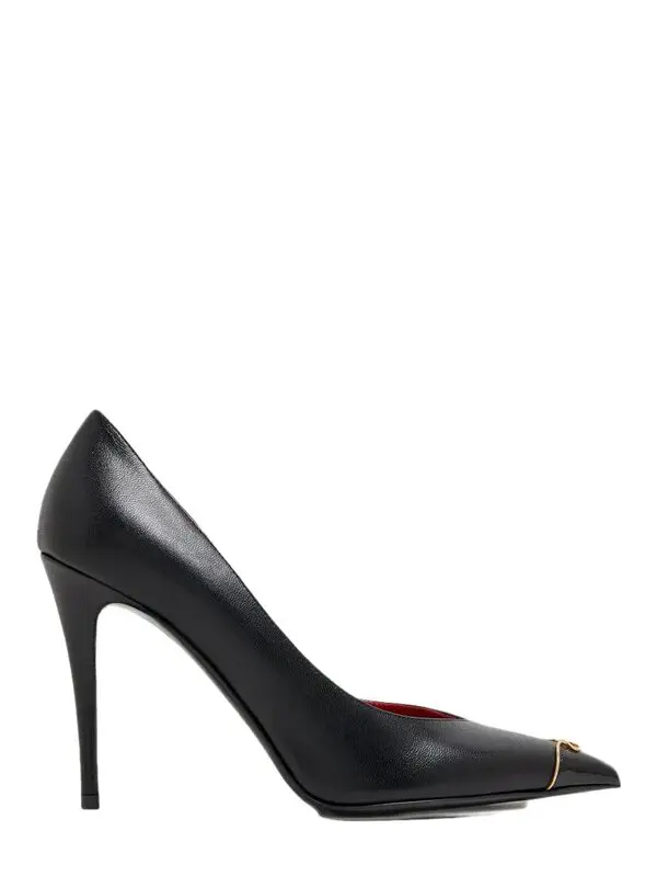 Valentino Garavani Vlogo Signature Leather Pumps - Black