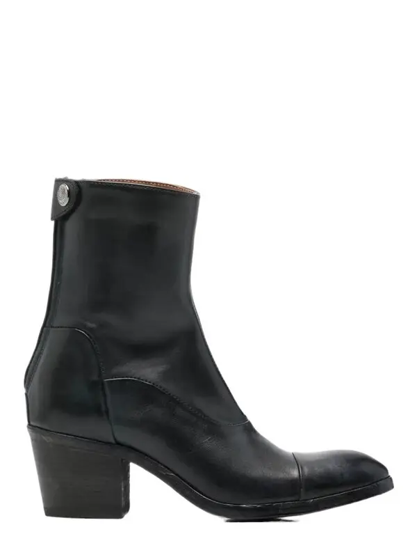 ALBERTO FASCIANI Cap-toe Rear-zip Boots - Blue