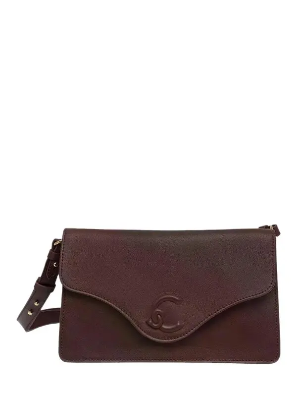COCCINELLE Grained Leather Shoulder Bag - Red