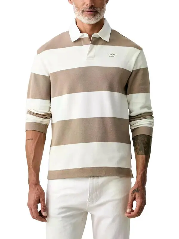 JOOP! Horizontal-stripe Polo Shirt - Neutrals