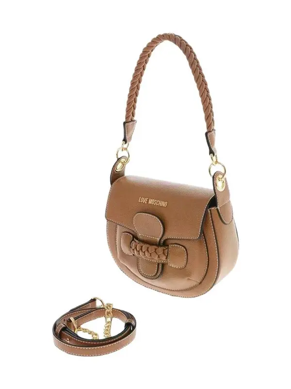 Moschino Appliqué Shoulder Bag - Brown