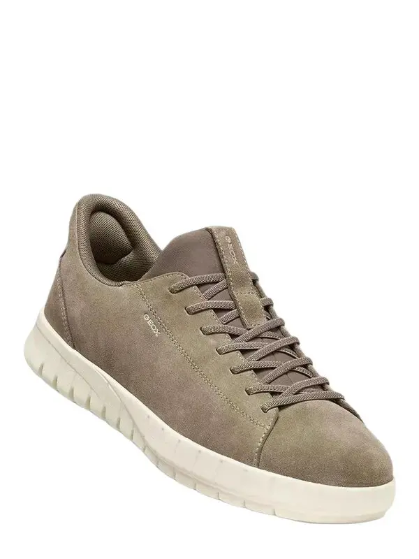 Geox Suede Panelled Sneakers - Brown