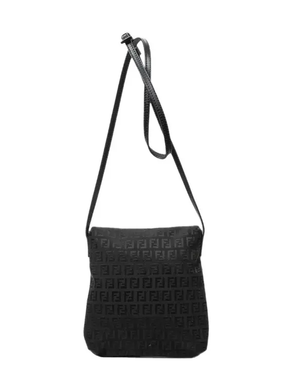 Fendi Monogram Pattern Shoulder Bag - Black