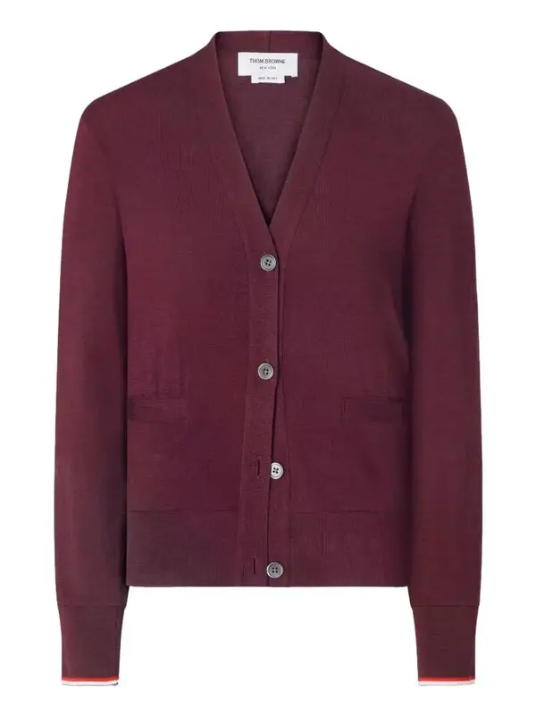 Thom Browne Rwb Stripe Cardigan - Red