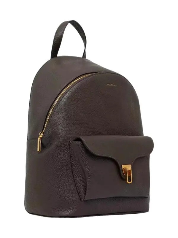 COCCINELLE Beat Generation Grained Leather Backpack - Brown