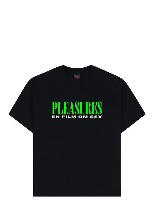 PLEASURES Logo-print T-shirt - Black