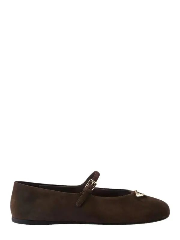 Prada Suede Ballet Flats - Brown