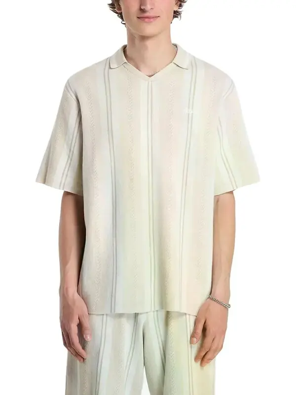 PATTA Knitted Striped T-shirt - Neutrals