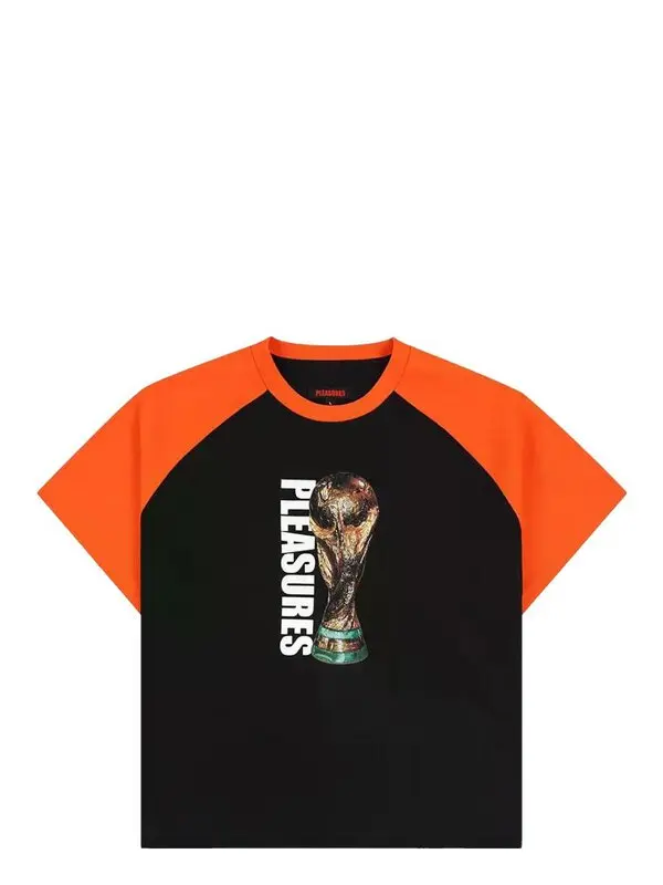 PLEASURES Trophy Logo-print T-shirt - Black