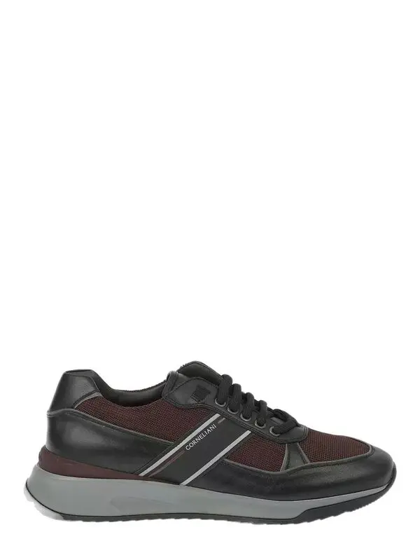 Corneliani Panelled Lace-up Sneakers - Black
